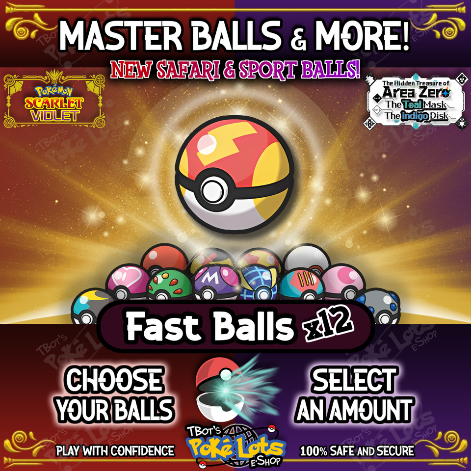 🌎 Pokemon Scarlet Violet 🧿 Master Balls 🎱 Rare Poke Balls 🧿 Mix & Match ...