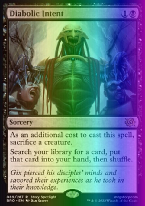 MTG Magic the Gathering Diabolic Intent (89/416) The Brothers' War LP ...