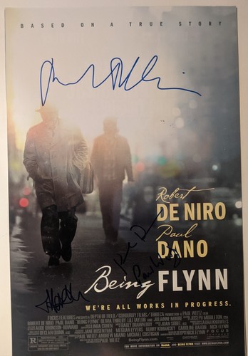 ROBERT DENIRO signed autograph 'Being Flynn' 11x17 poster PAUL DANO +2 ...