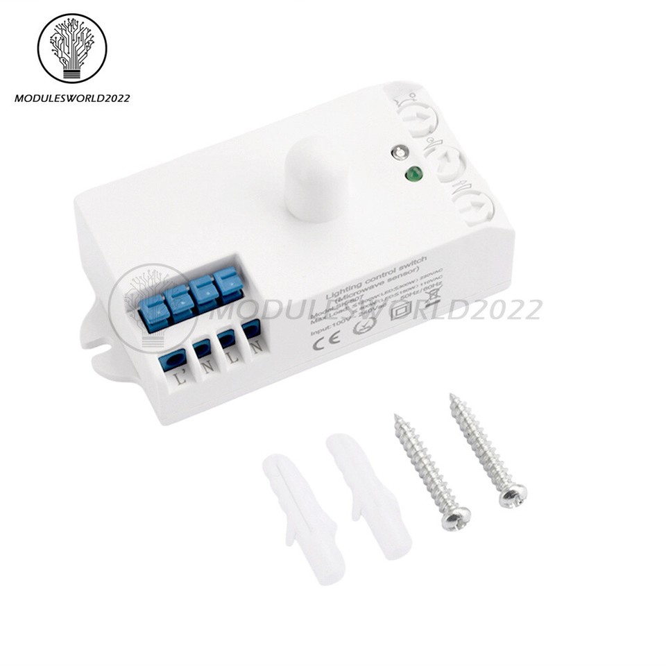 DC12-24V AC110-240V 5.8GHz Microwave Radar Sensor Body Motion HF ...