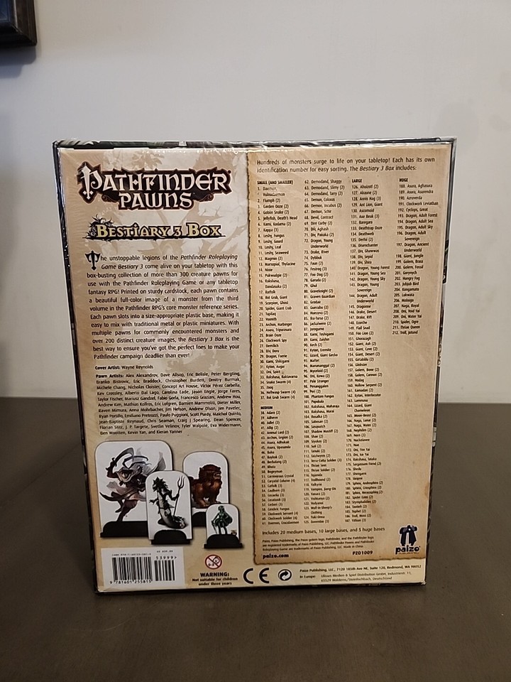 Bestiary 3 Box - Pathfinder Pawns by Paizo Publishing Staff (2014, Game ...