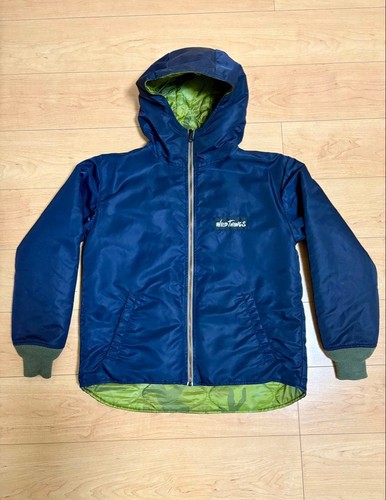 Wild Things Reversible Nylon Jacket S Navy/Green Camouflage Excellent ...