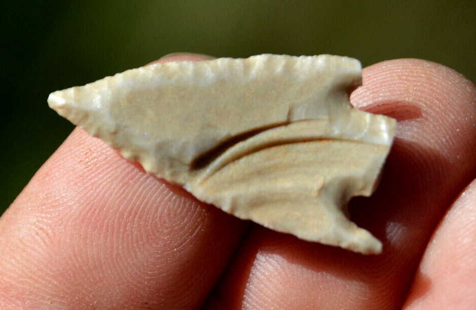 GENUINE prehistoric, Flint ARROW HEAD, Neolithic to early bronze age ...