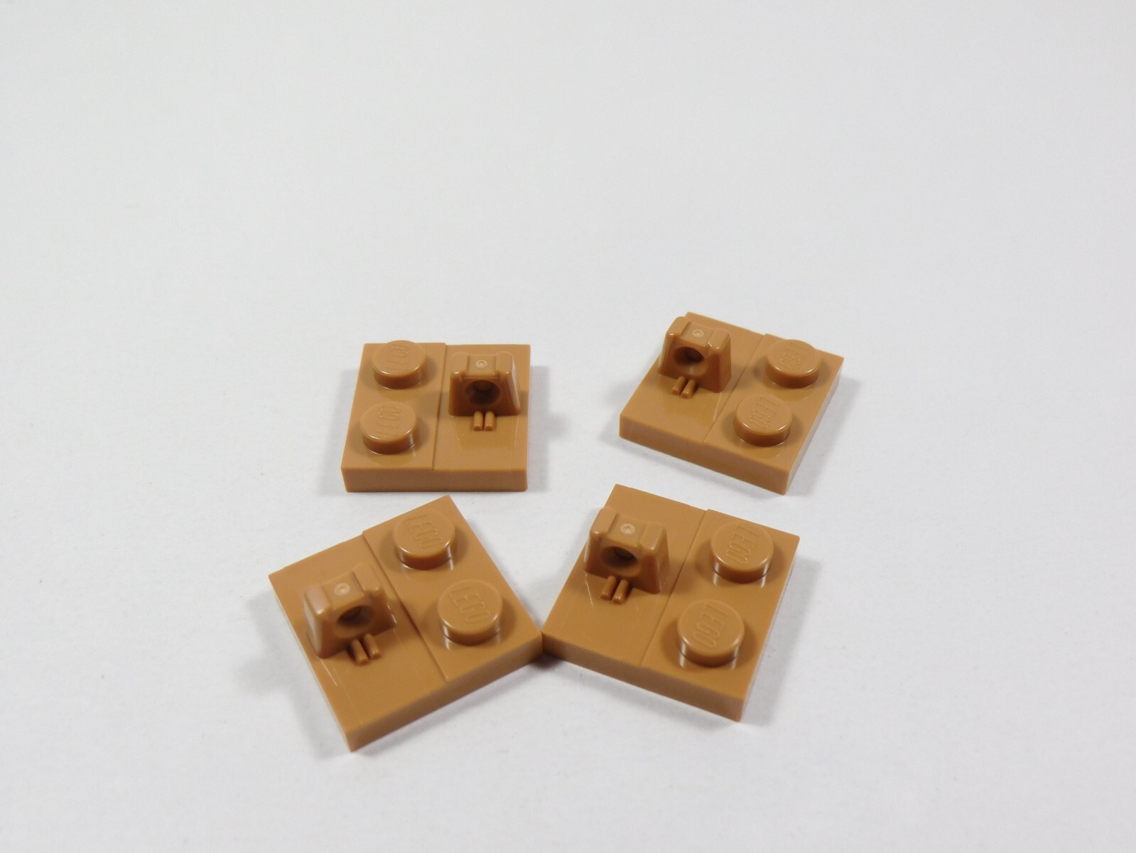 LEGO Lot of 4 Medium Nougat 2x2 Modified Plates w/ Finger on Top Part ...
