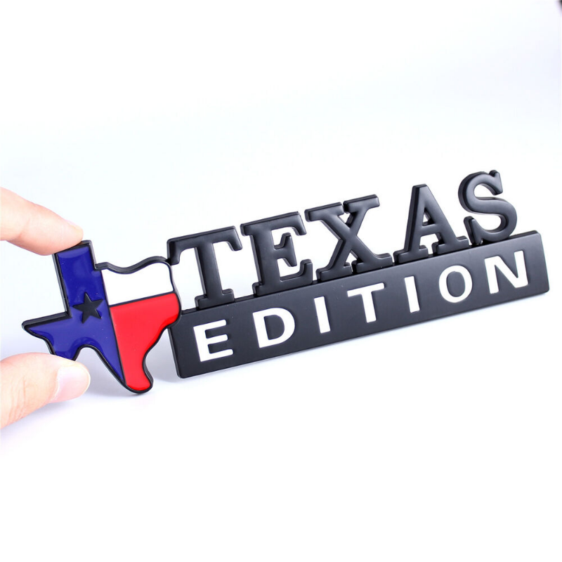 1x Black Metal TEXAS Edition Emblem Car Front Grille 3D Badge Nameplate ...