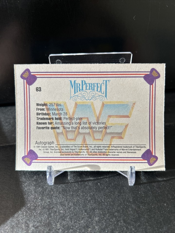 1991 Classic WWF Curt Hennig Mr Perfect #63 | eBay