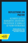 Alexander Gottlieb Baumgarten Reflections on Poetry (Poche) | eBay
