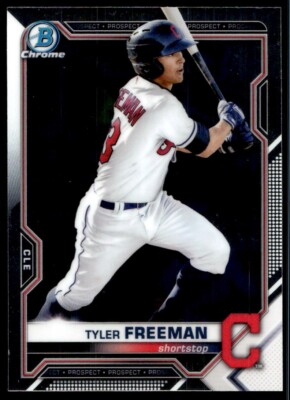 2021 Bowman Chrome Prospects Tyler Freeman Cleveland Indians #BCP-182 ...