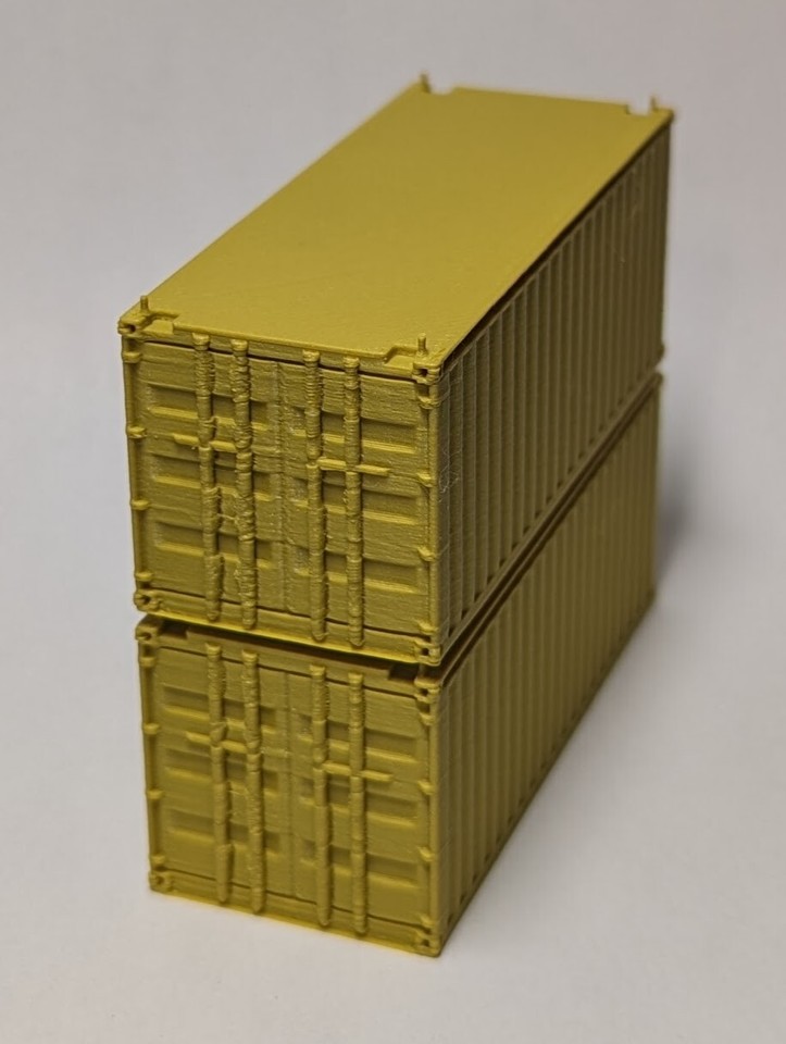 Set Lot - HO Scale 20' Ft Shipping Container - 1:87 Train Freight Car ...