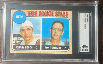 1968 Topps Rookie Stars Johnny Bench Ron Tompkins #247 Cincinnati Reds ...