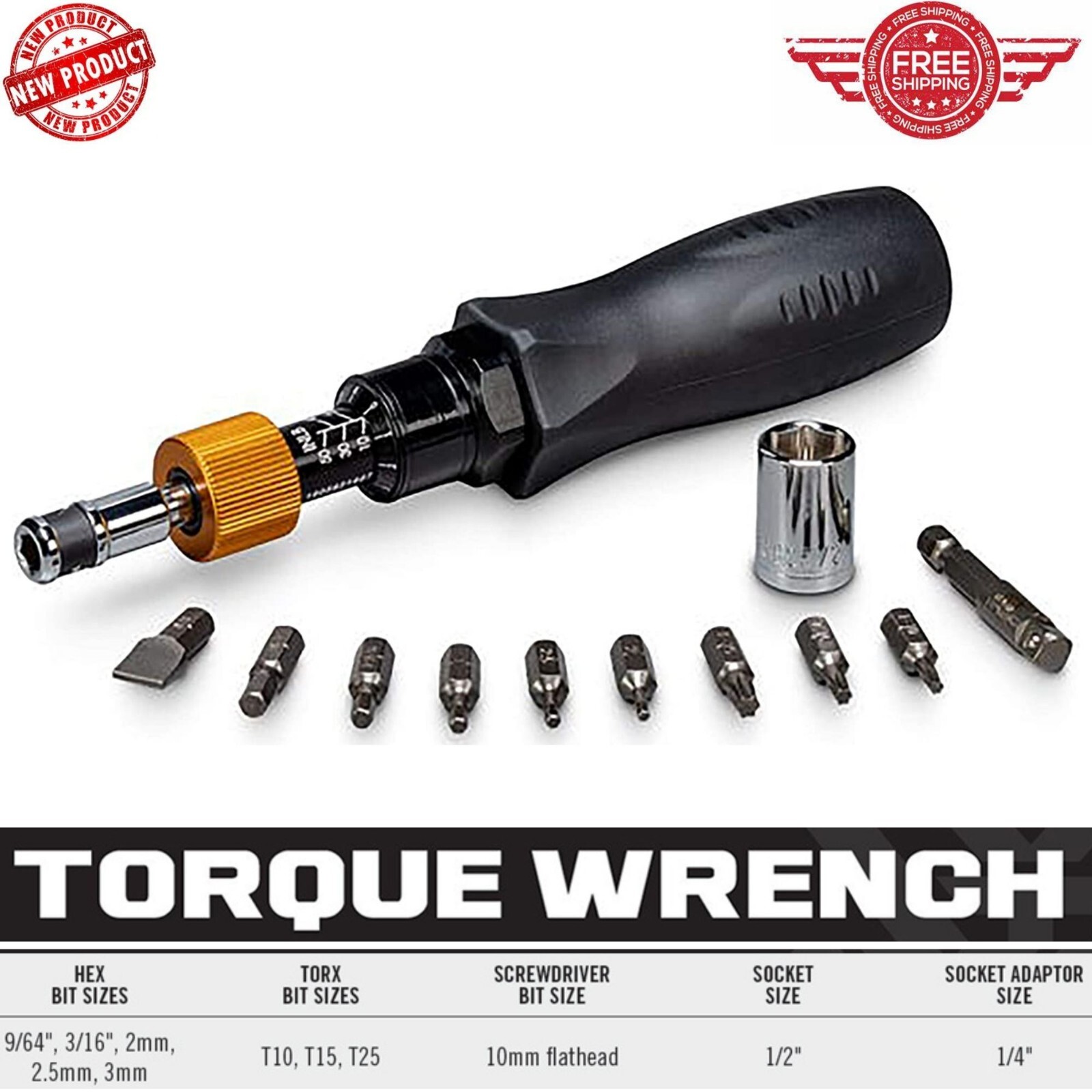 Torque Wrench Hex Bit Socket Adapter Mounting Rifle Scope Tight ...