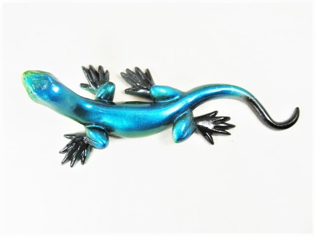 Lizard Tabletop Teal figurine Smooth Skin wild life decor | eBay