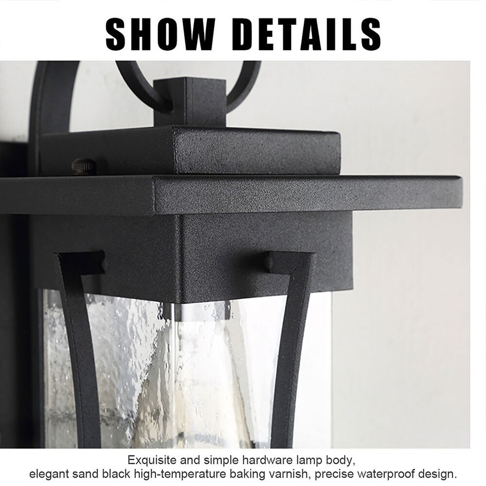 Rustic Outdoor Wall Light Fixture Retro Porch Patio Yard Wall Lantern ...