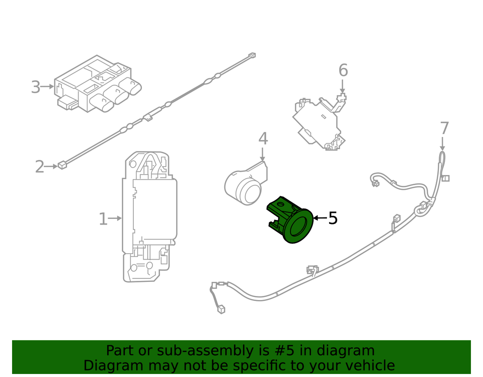 Genuine Nissan Reverse Sensor Cover 28533-6FV0B | eBay