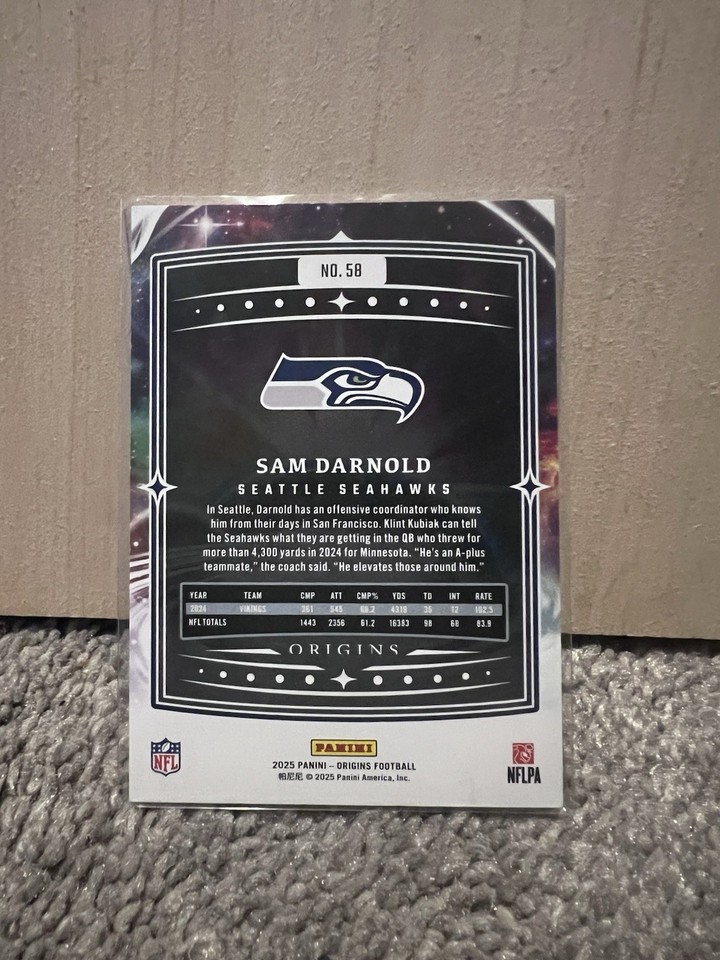 2025 Panini Origins - Sam Darnold, Sam Darnold #58 Blue /99 | eBay