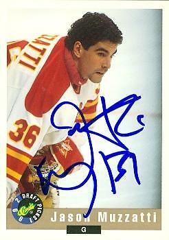 Jason Muzzatti autographed Hockey Card (Calgary Flames) 1992 Classic ...