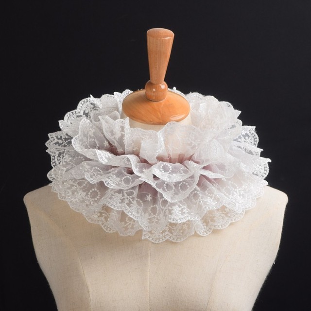 Victorian Steampunk Gothic Style Tudor Elizabethan Neck Ruff Lace ...