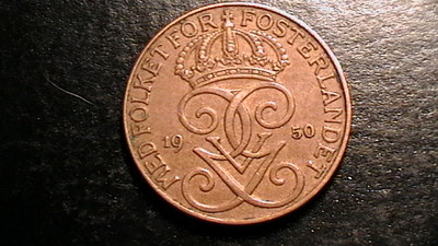 SWEDEN 1950 5 FEM ORE, MED FOLKET FÖR FOSTERLANDET 011B4 | eBay