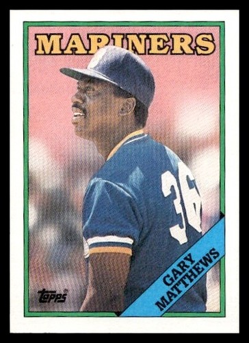 1988 Topps #156 Gary Matthews Seattle Mariners Baseball card | eBay