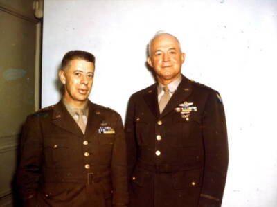 United States Army Air Forces General George Kenney poses with Chi- Old ...