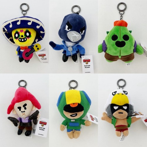 SuperCell Brawl Stars Line Friends Bag Clip Plush Charm Keychain YOU ...