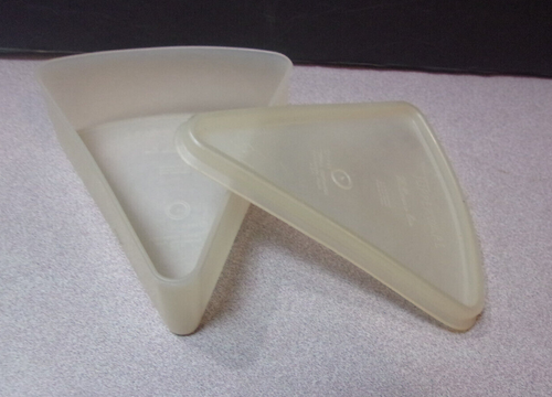 Vintage Tupperware Pie Slice Keeper Saver #269 & #268 Seal Lid Clear ...