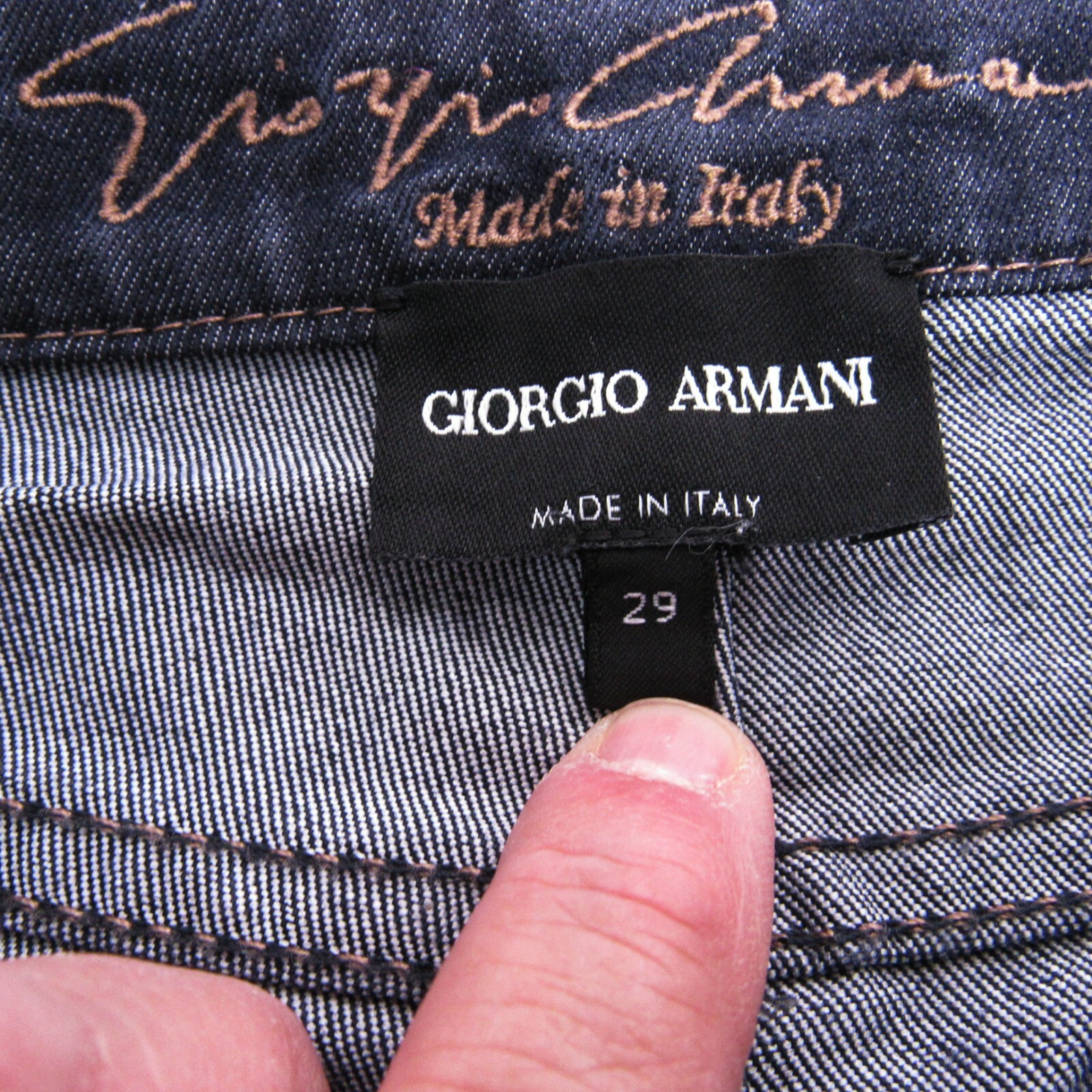 GIORGIO ARMANI J28 Dark Wash MADE IN ITALY Skinny Jeans SZ 29" x30" x8 ...