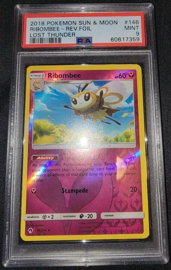 Reverse Holo Foil Ribombee # 146/214 S&M: Lost Thunder Pokemon Cards ...