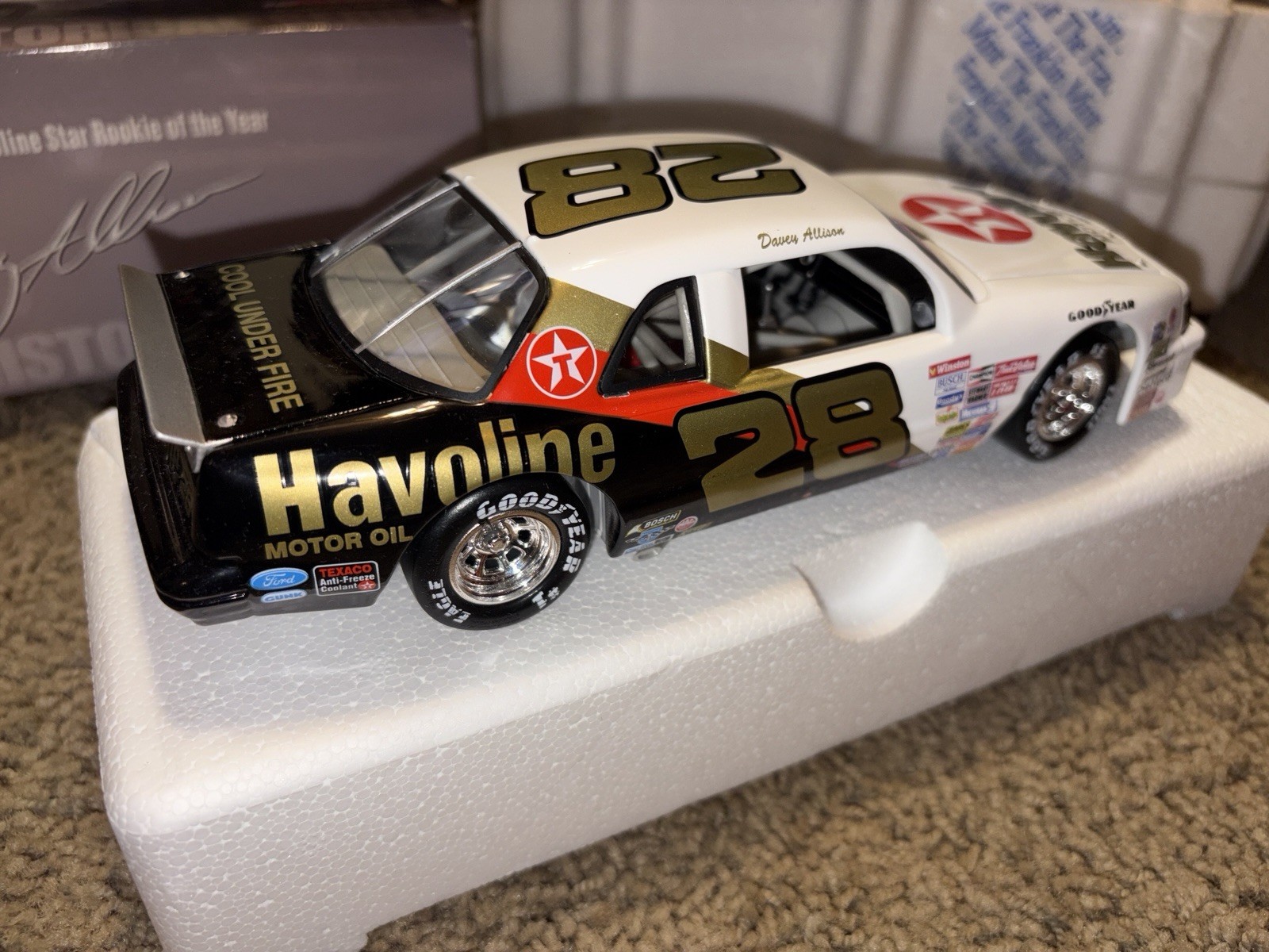 Action 1:24 Davey Allison #28 Texaco Havoline Rookie Of The Year ...