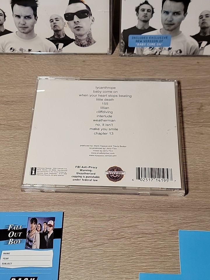 +44 When Your Heart Stops Beating. Autographed CD Cover. 3 CD Lot ...