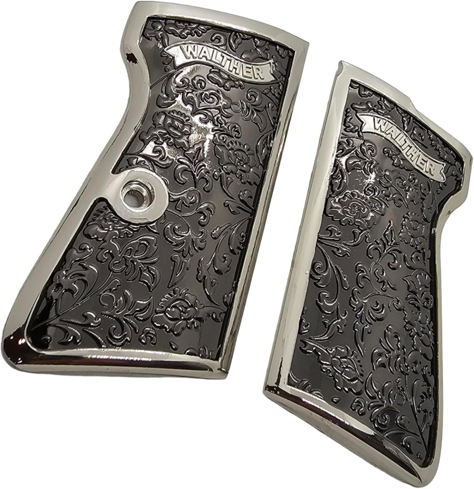 Custom Metal Grips for Walther PPK PPK-S Scroll Engraved Polished ...