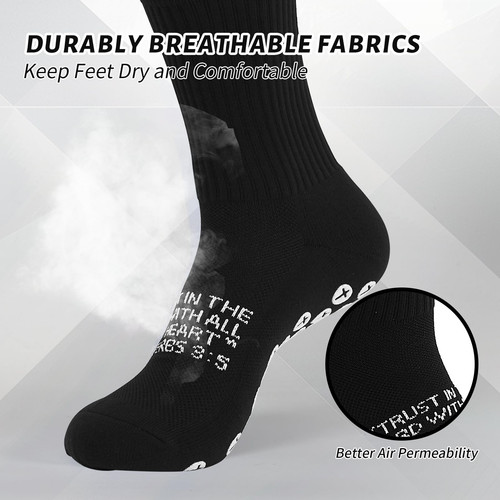 Cross Grip Soccer Socks - Anti-Slip Grips Sports Sock with Breathable ...