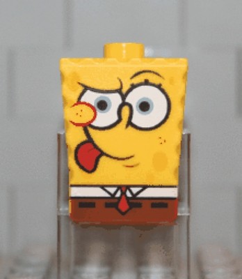 LEGO Minifig, Head Modified SpongeBob SquarePants with Tongue Out ...