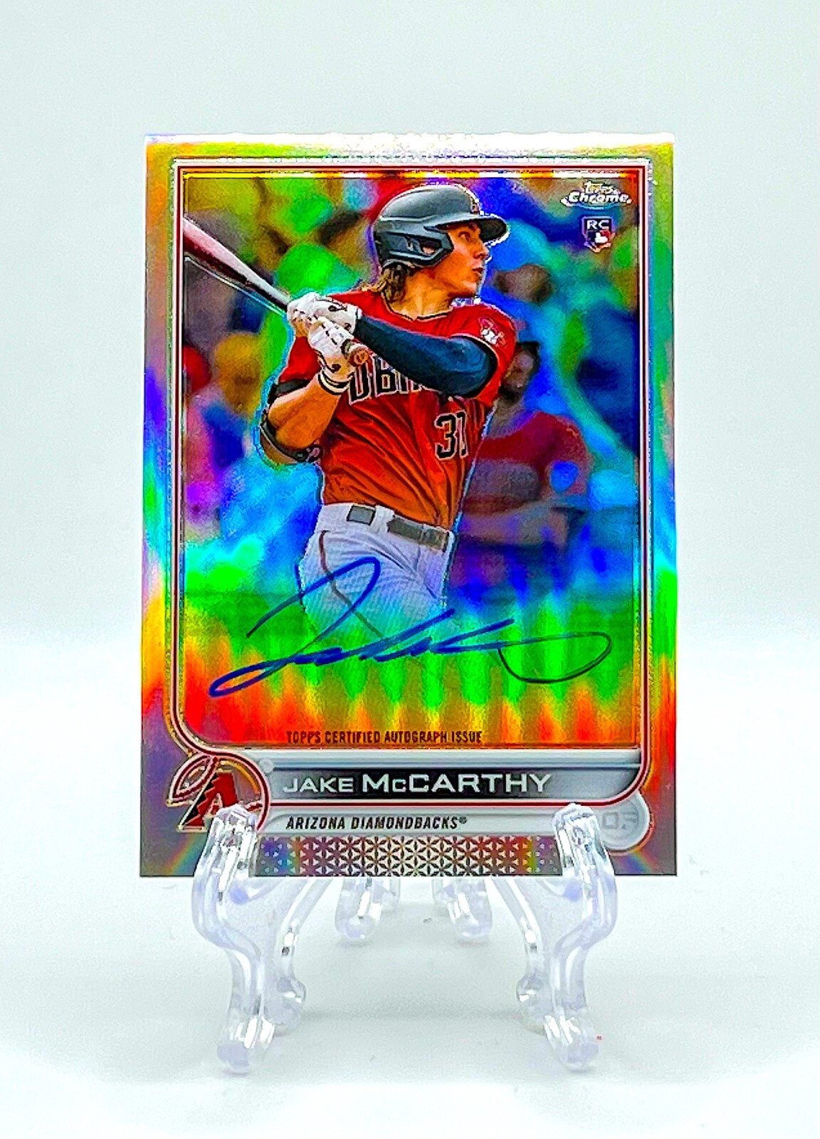 JAKE MCCARTHY 2022 Topps Chrome #RA-JMC ROOKIE AUTOGRAPHS REFRACTOR ...