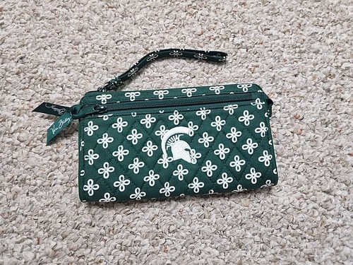Vera Bradley Spartan Michigan State University Wristlet Wallet Quilted ...