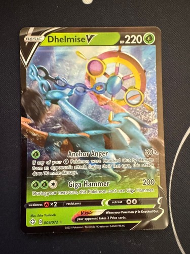Pokémon TCG Dhelmise V Shining Fates 009/072 Holo Ultra Rare for sale ...