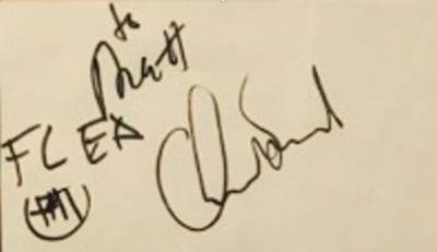 Chad Smith & FLEA Signed card 3x5 The Red Hot Chilli Peppers ...