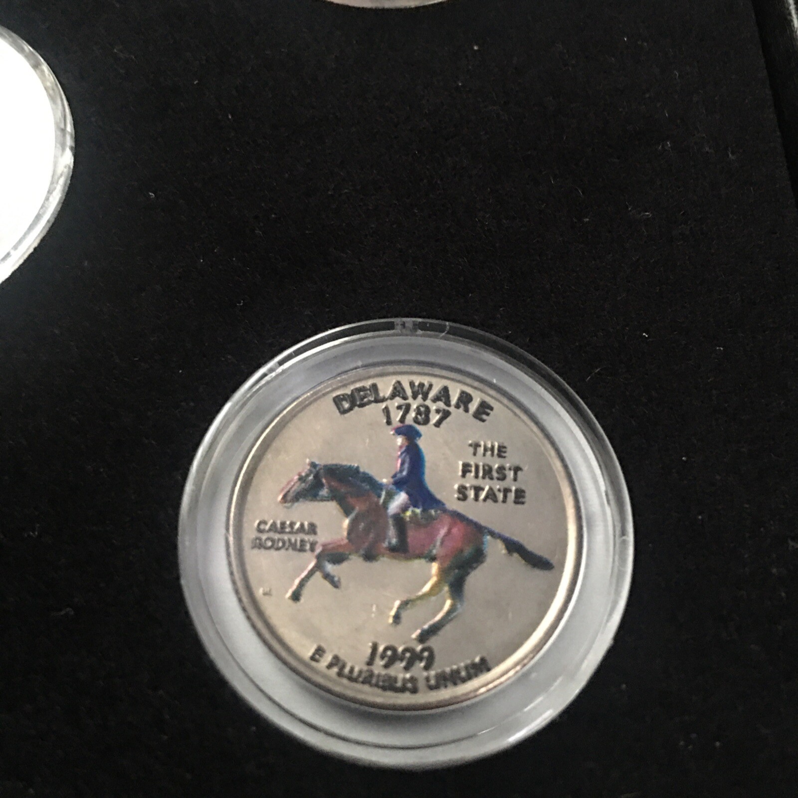 1999 US Statehood Quarters COLORIZED Legal Tender 5-Coin Complete Set w ...