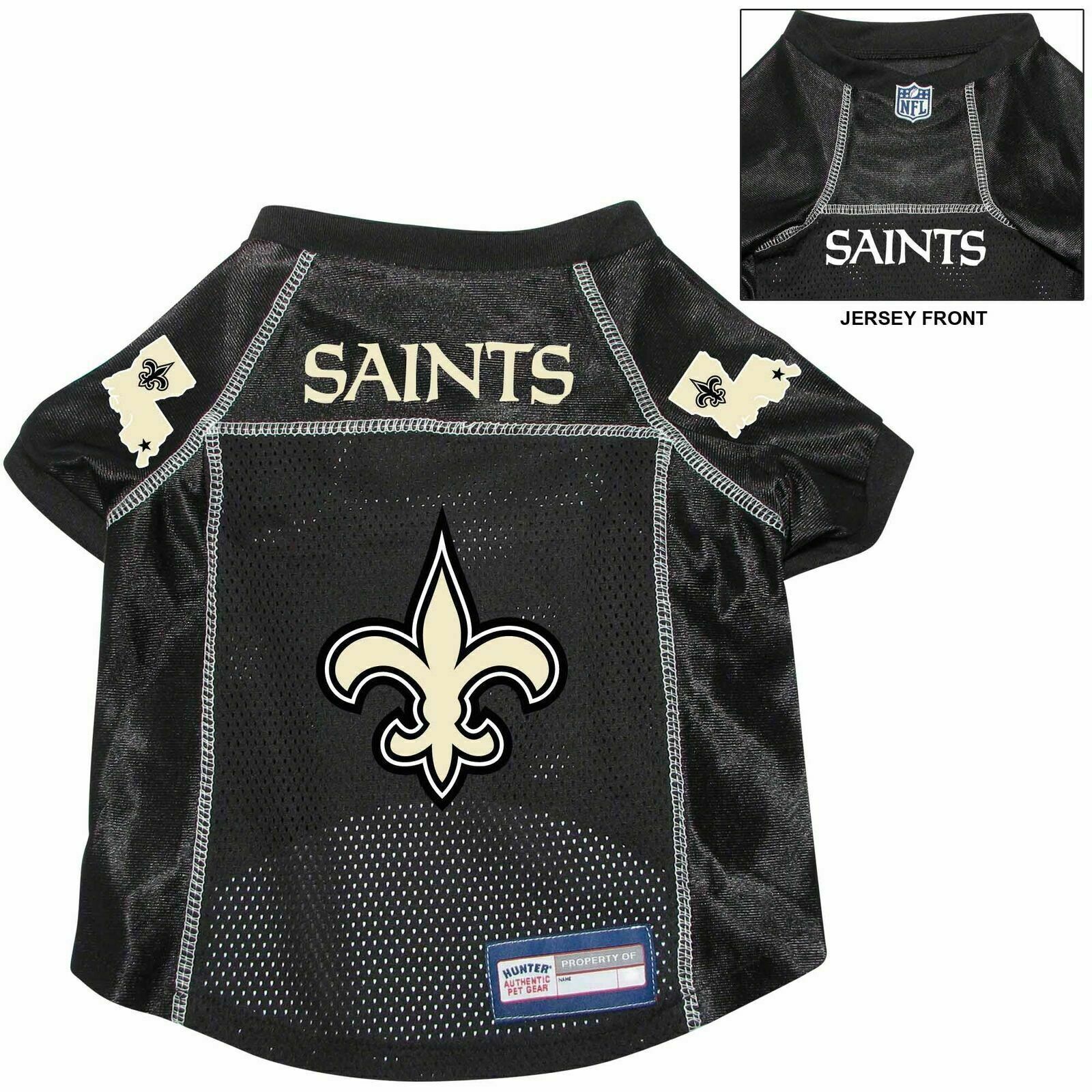 NEW ORLEANS SAINTS DOG CAT JERSEY ALTERNATE w/ NAME TAG EXTRA SMALL XS ...