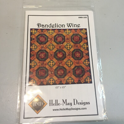 Dandelion Wine Quilt Pattern 63" x 63" Helle-May Designs | eBay