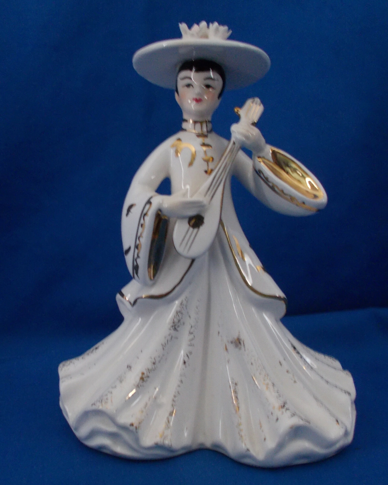 Lefton 6" Oriental Lady Playing Mandolin Figurine #19618 | eBay