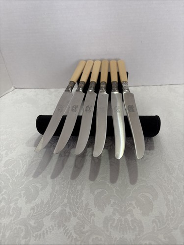 Vintage Set Of 6 Sterling Band LAMSON & GOODNOW Butter Knives Stain ...