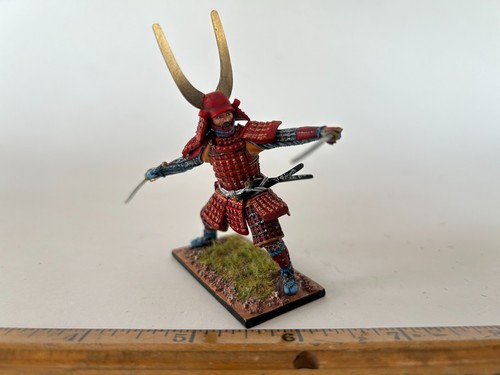 First Legion SAM040 Samurai Warrior Fighting with Dual Katanas Used w ...