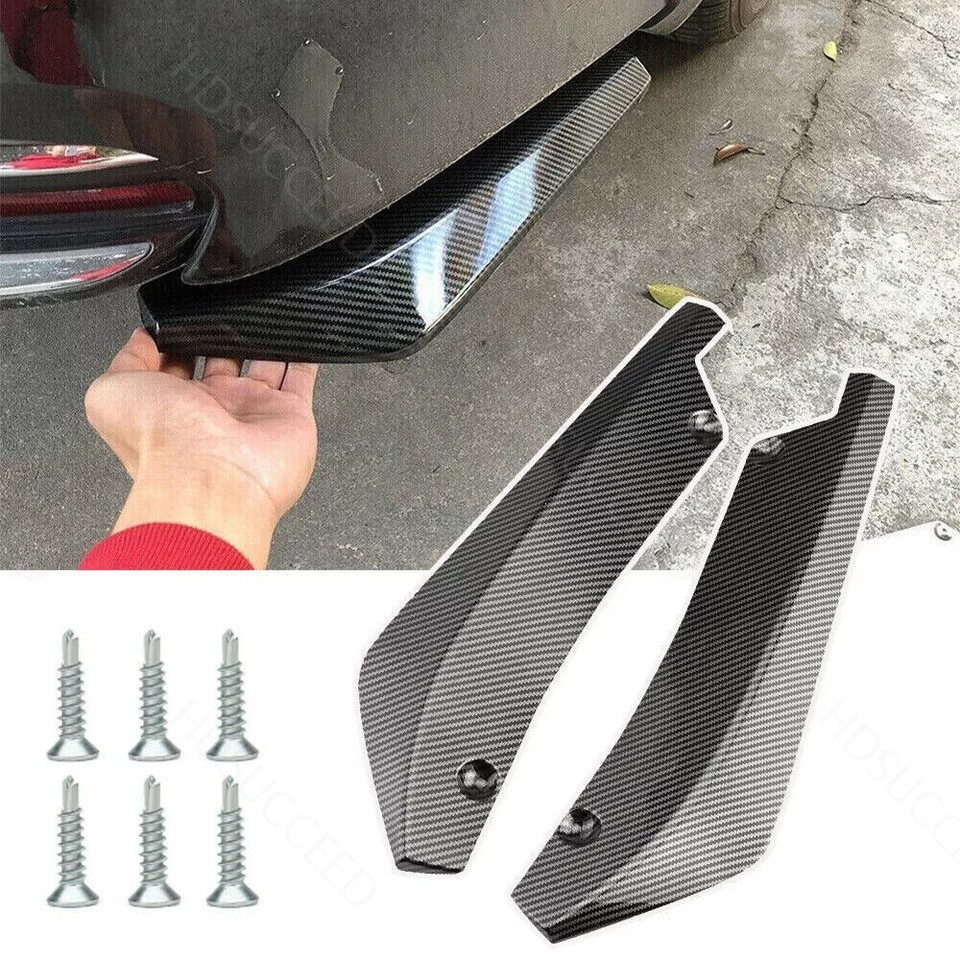 Carbon Fiber Style Rear Bumper Diffuser Splitter Canard for Dodge ...