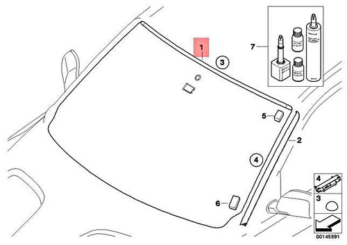 Genuine BMW X3 E83 2003-2010 Windshield Upper Moulding Trim OEM ...
