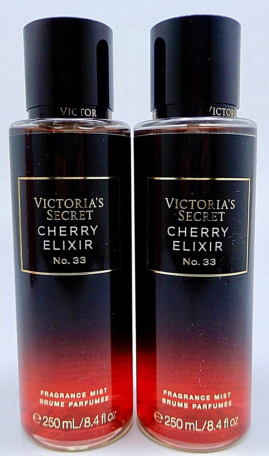 2 VICTORIA'S SECRET CHERRY ELIXIR No 33 FRAGRANCE MIST BRUME PARFUMEE 8 ...