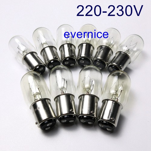 10 PCS Light Bulb #BA15D 220V For Singer 221 Featherweight, 222, 301 | eBay