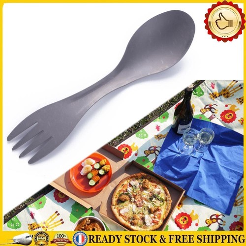 2 in 1 Spoon Fork Combo Multifunctional Metal Camping Cutlery for ...