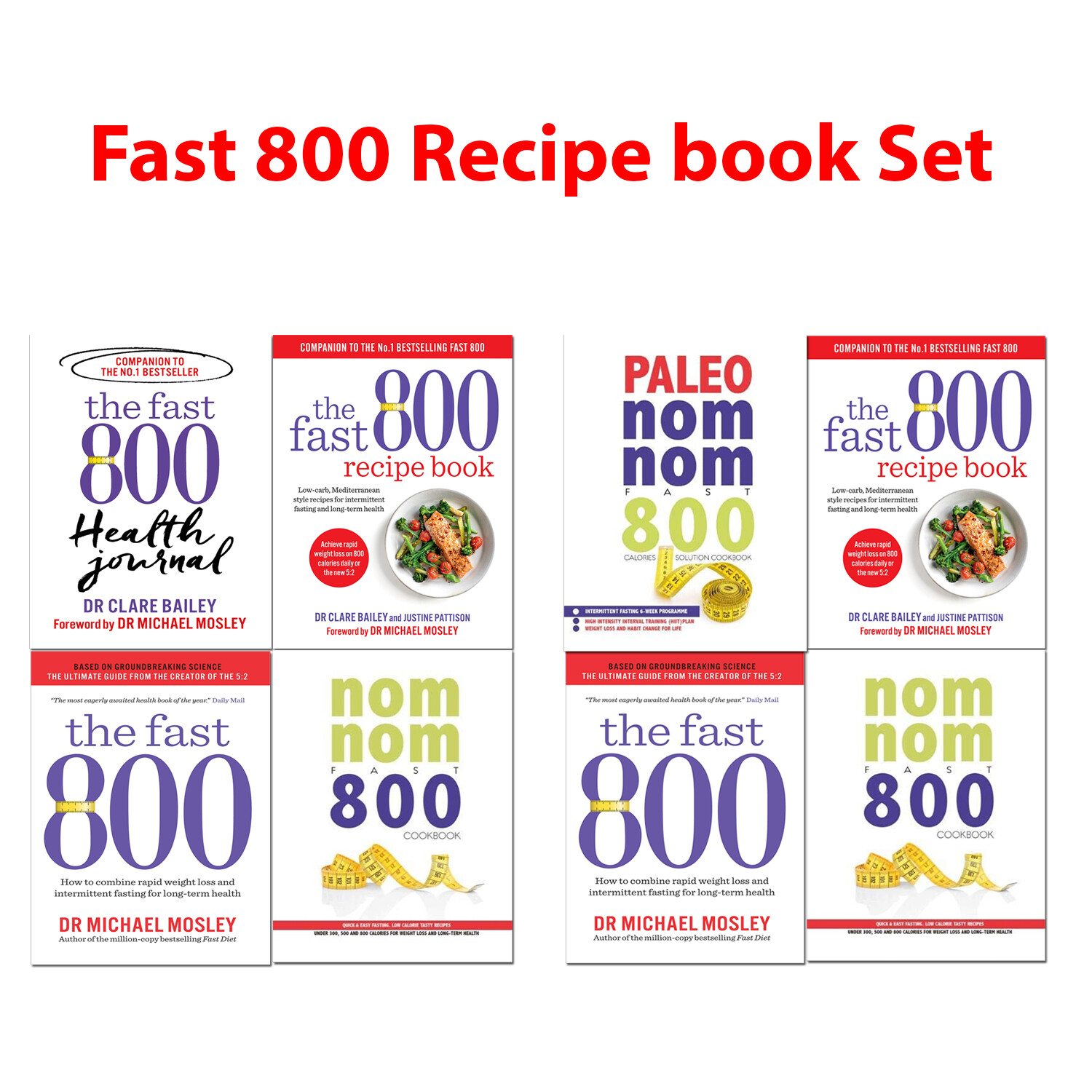 Fast 800 Recipe Book Collection Set Nom Nom Fast 800 Cookbook, Paleo ...