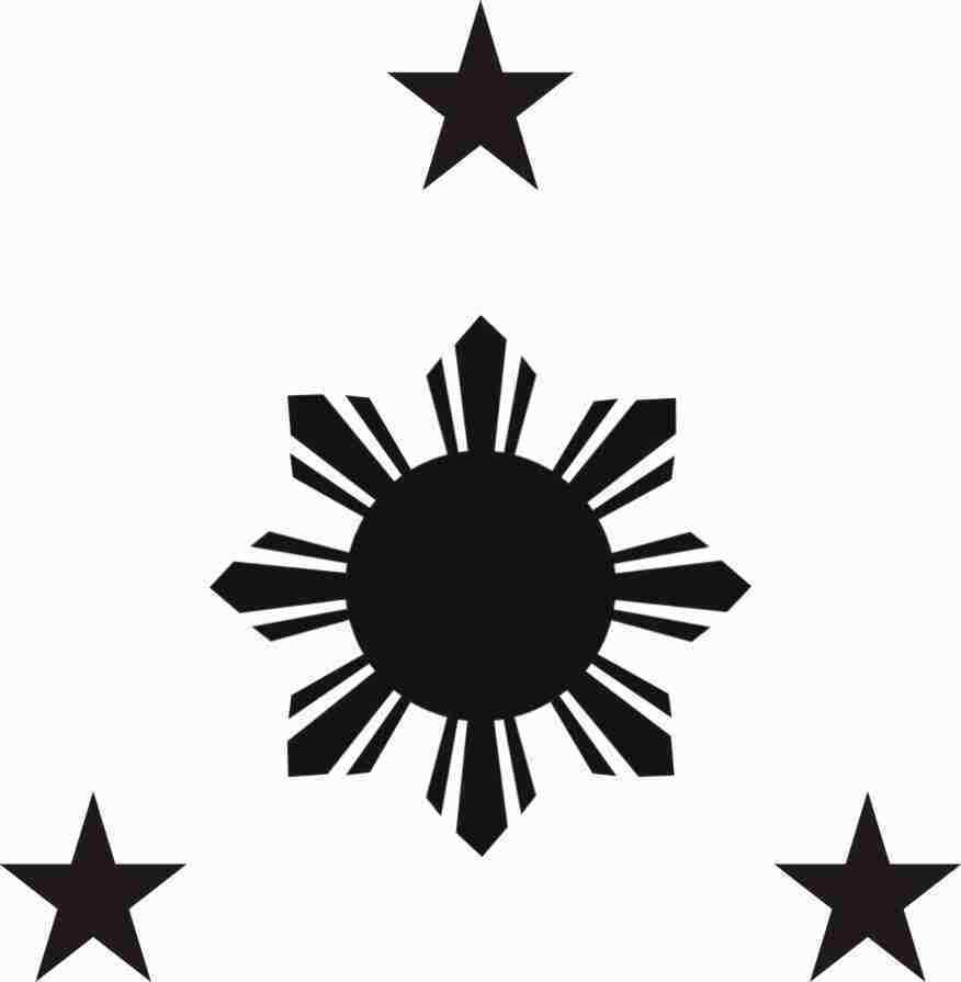 3 Stars And A Sun Logo Black And White
